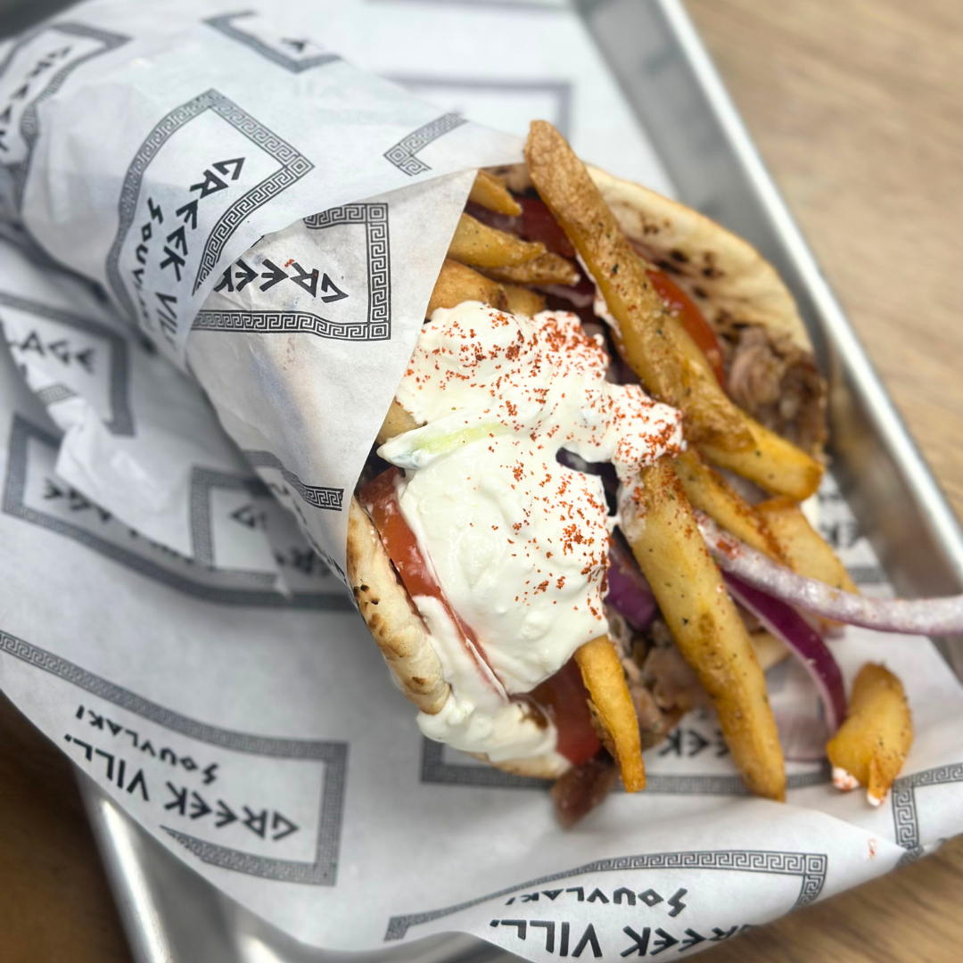 In pita Chicken Gyro | Greek Village Souvlaki